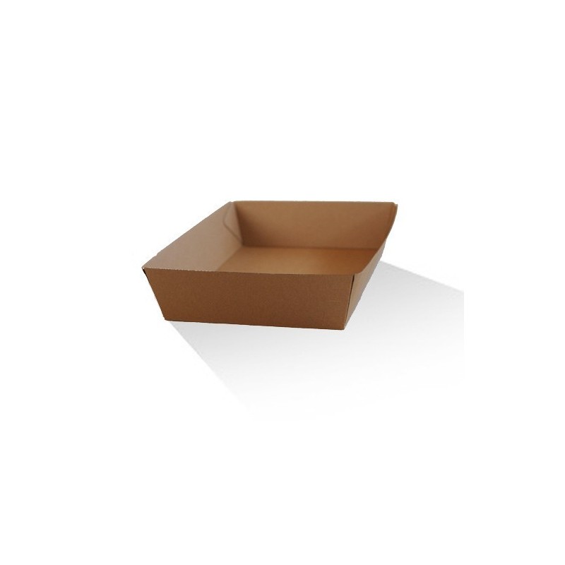 Takeaway Tray x-Large (252x179x58) Corrugated Kraft Plain 100 pcs